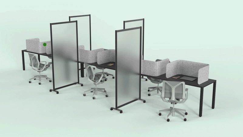 Hide Desktop Privacy Screen | Collaborative Office Interiors